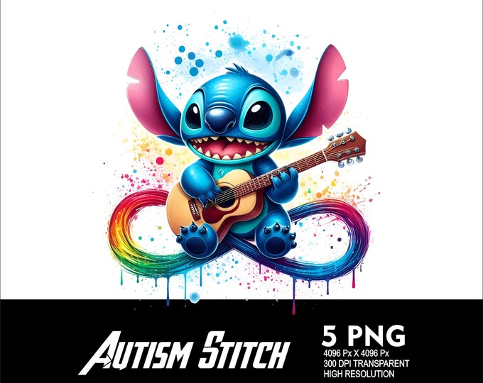 Autism Stitch With Lilo Png, Sublimation Design Download, Autism ...