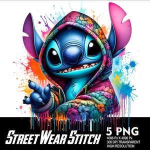 5 PNG Streetwear Stitch Rapper Splash Transparent PNG File for ...