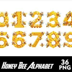 Honey Bee Alphabet Kids Alphabet Png Cute Bee Letters Birthday Alphabet ...