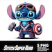 10 PNG Super Hero Bundle Stitch Splash and Watercolor Transparent PNG ...