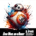 5 PNG Starwars RD2 Robot Splash and Watercolor Transparent Png File for ...
