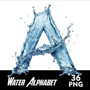 Water Alphabet Splash Ocean Font Sea Letter Transparent PNG Alphabet ...