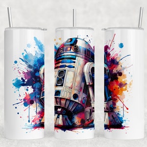 5 PNG Starwars RD2 Robot Splash and Watercolor Transparent Png File for ...