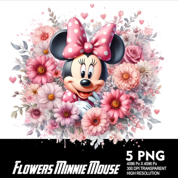 Minnie Flower Svg - Etsy