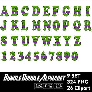 Superhero Alphabet Svg Png Bundle 9set Avanger Super Hero Letters Super ...
