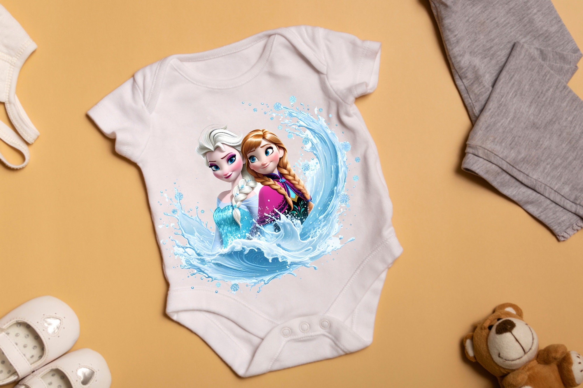 5 PNG Princess Elsa Anna Splash and Watercolor Transparent PNG File for ...