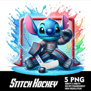 5 PNG Ice Hockey Stitch Goalkeeper Splash and Watercolor Transparent ...