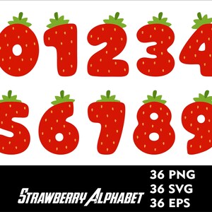 Strawberry Doodle Alphabet Strawberry Font SVG Strawberry Fruit ...