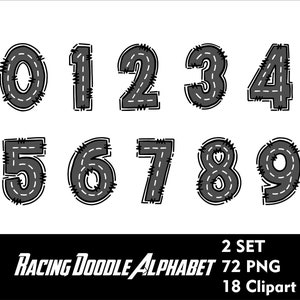 Racing Checkered Alphabet Race Track Alphabet Road Numbers Letters Race ...