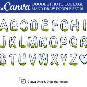 Canva Alphabets Template Canva Alphabet Doodle Font Canva Frame ...