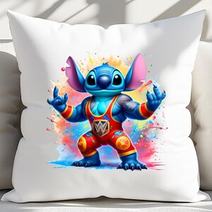 5 PNG Wrestler Stitch Splash and Watercolor Transparent PNG File for ...