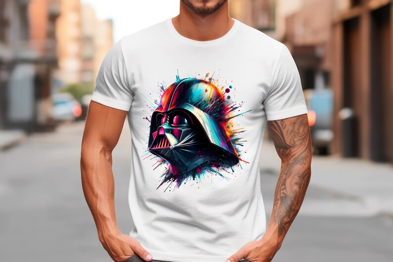 5 PNG Starwars Darth Vader Helmet Splash and Watercolor Transparent Png ...