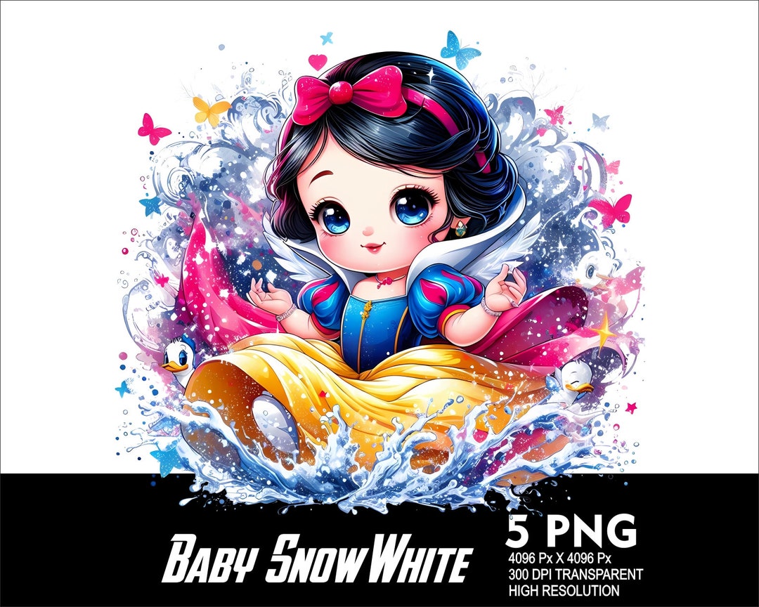 5 PNG Baby Princess Snow White Splash Transparent PNG File for ...