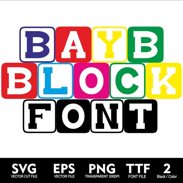 Baby Block Font - Etsy