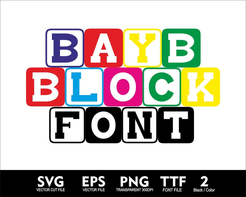 Baby Block Alphabet Building Blocks Cut Files Blocks Letter A-Z 0-9 SVG ...