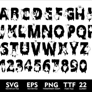 Halloween Ghost Font and 22 Clipart Halloween Font Halloween Font ...