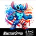 5 PNG Wrestler Stitch Splash and Watercolor Transparent PNG File for ...