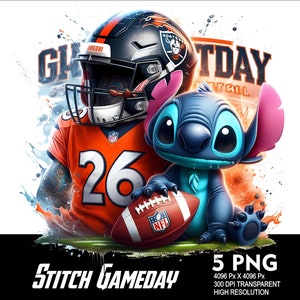 5 PNG Gameday Stitch Football Splash Transparent PNG File for ...