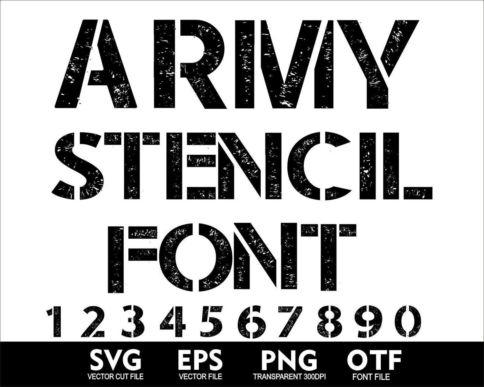 Army Stencil Font SVG Stencil Font SVG Coalition Navy Stencil Alphabet ...