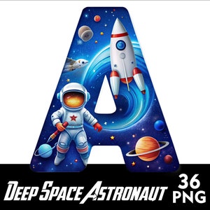 Deep Space Astronaut Alphabet Space Font Deepspace Letters Png ...