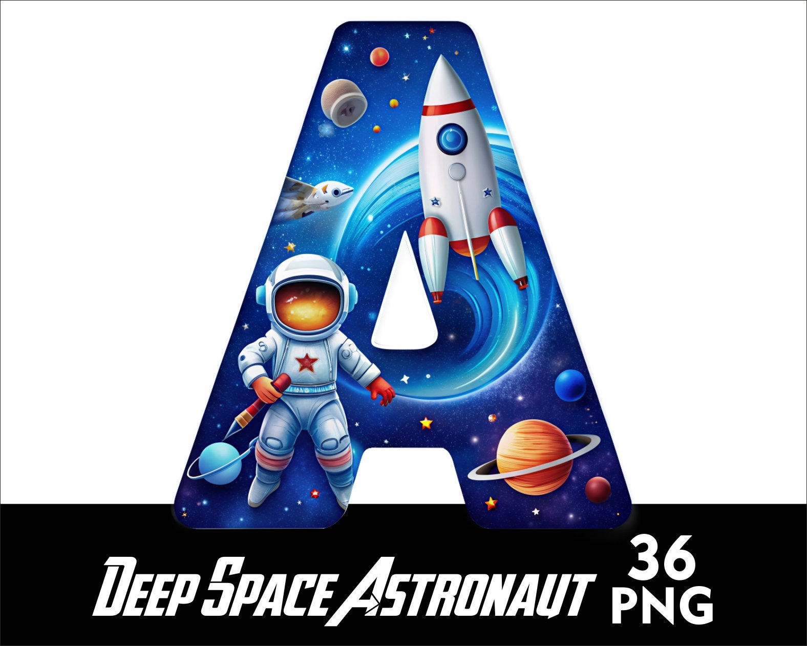 Deep Space Astronaut Alphabet Space Font Deepspace Letters Png ...