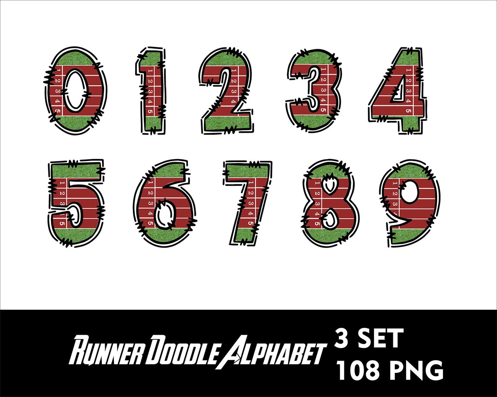 Running Alphabet Letters BUNDLE 3 Set Png Run Track Line Letters Runer ...