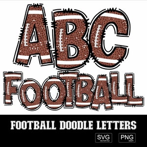 American Football Font PNG SVG Football Letters Alphabet PNG Realistic ...