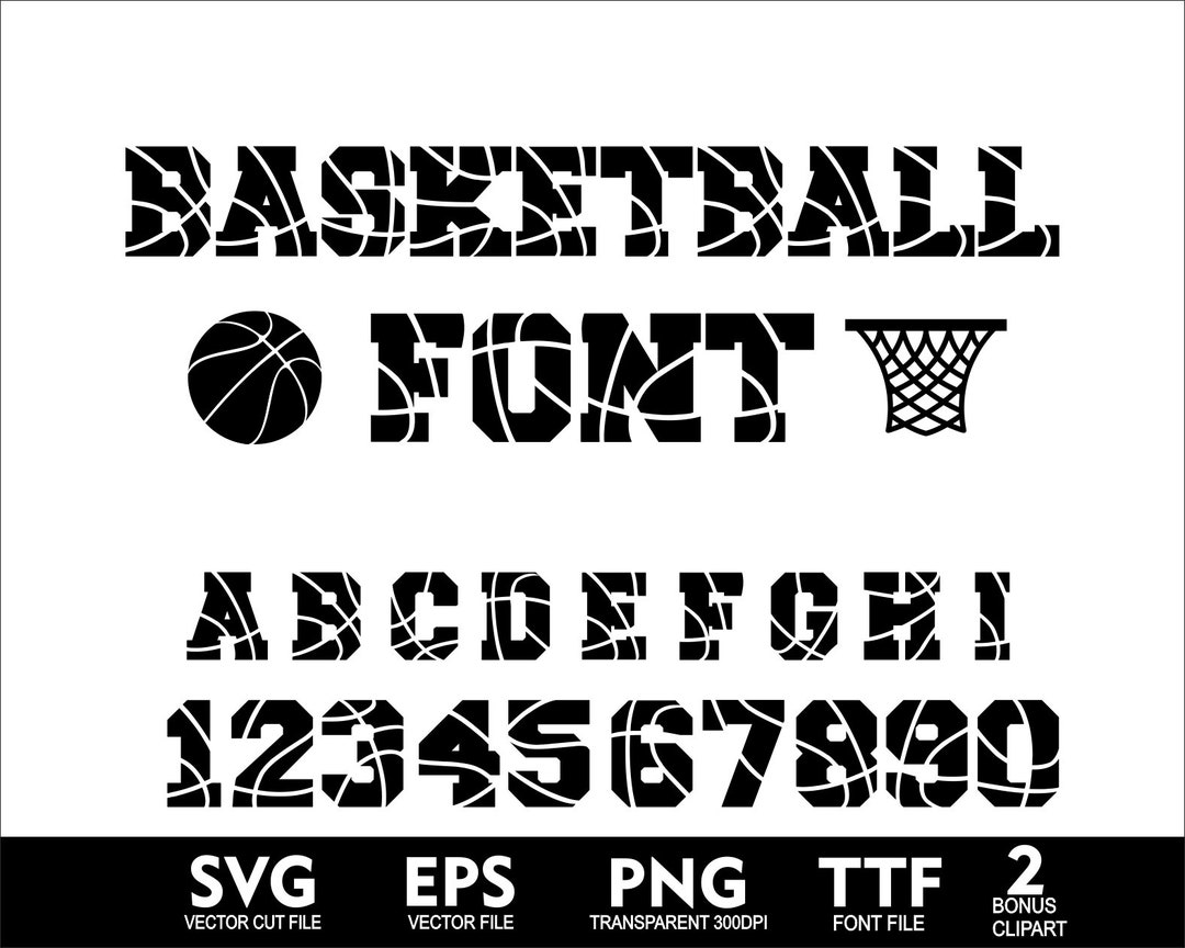 Basketball Letters and Numbers Basketball Font for Cricut SVG Cut File ...