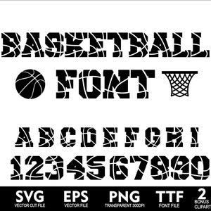Basketball Letters and Numbers Basketball Font for Cricut SVG Cut File ...