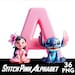 Stitch Pink Alphabet Girl Stitch Font PNG Hawaii Font and Numbers for ...