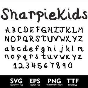 Kids Sharpie Font Handwritten Font Sharpie Pen Letters Stylish Font ...