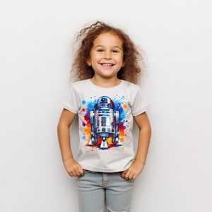 5 PNG Starwars RD2 Robot Splash and Watercolor Transparent Png File for ...