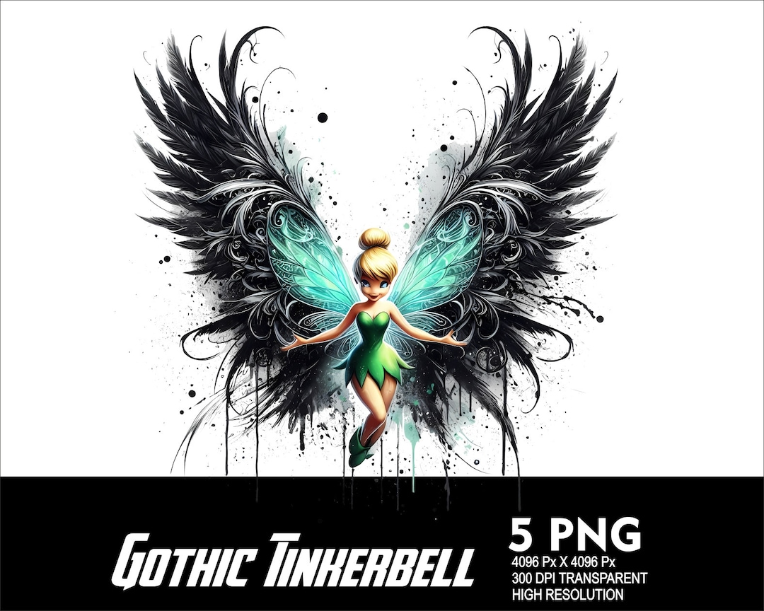 5 PNG Gothic Tinker Fairy PNG Cute Dark Princess Design Splash and ...
