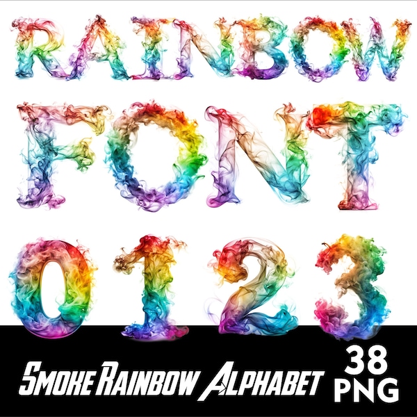 Smoke Font - Etsy