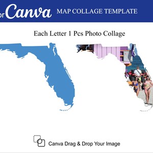 Canva Florida Photo Collage for Canva 1pcs and 10pcs Inside Collage for ...