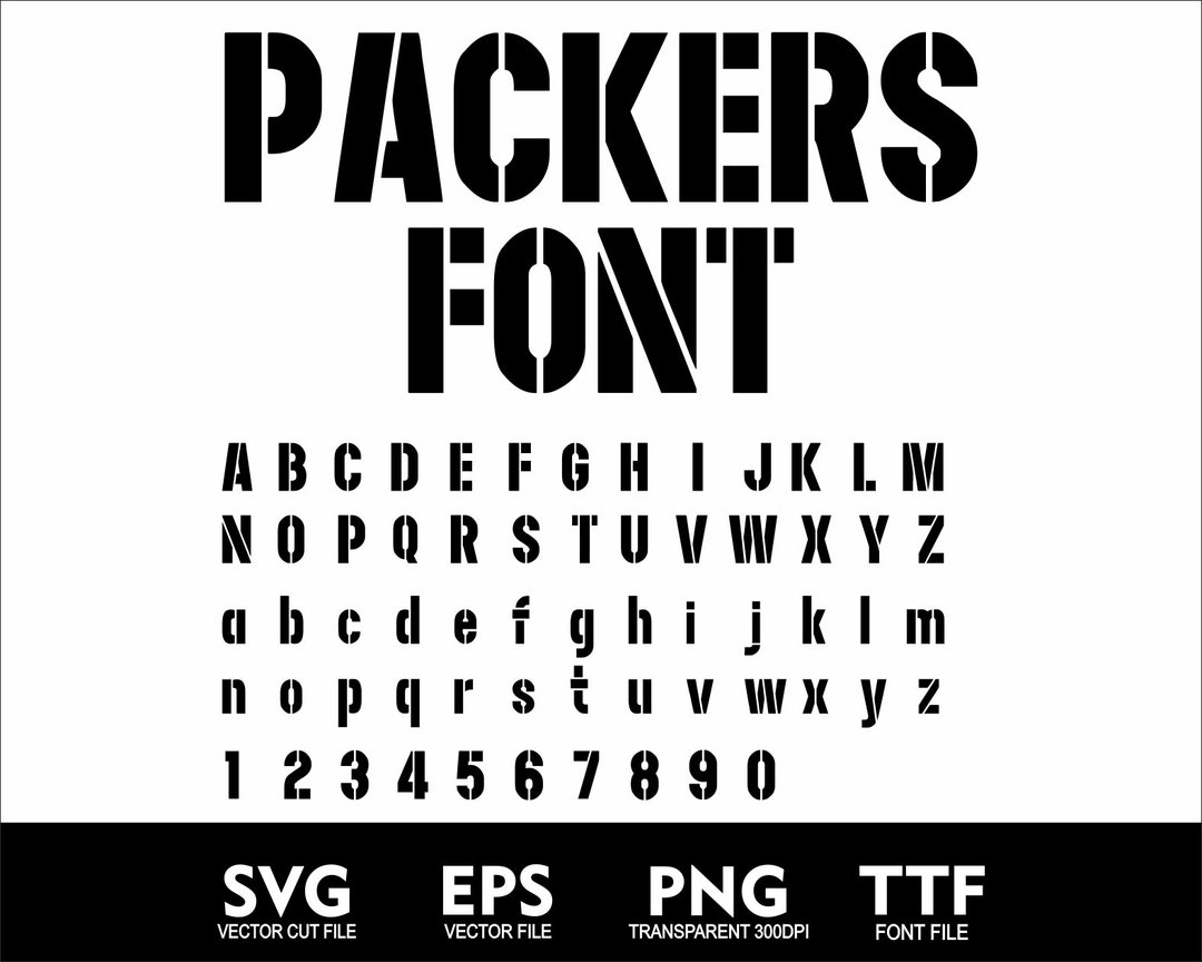 Packers Font Svg Sport Packers Alphabet Sport Team Letter Svg Footbaal ...