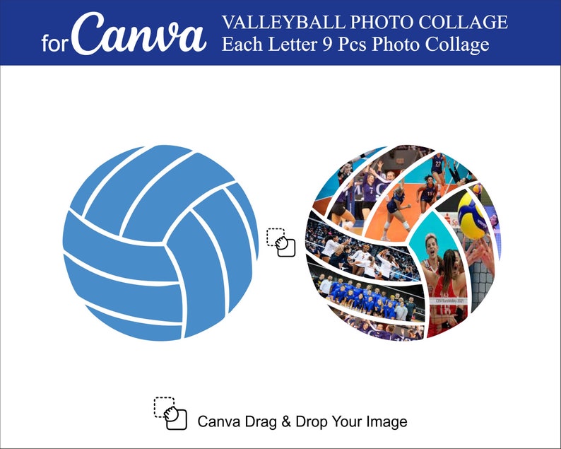 Canva Volleyball Photo Collage 9pcs Inside Photo Collage Canva Sport ...