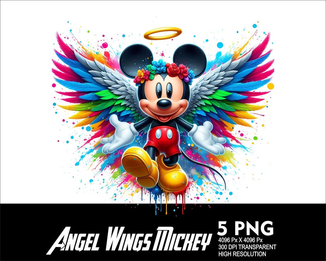5 PNG Wings Mouse Angel Mickey Splash Png Transparent PNG File for ...