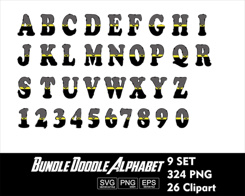 Superhero Alphabet Svg Png Bundle 9set Avanger Super Hero Letters Super ...