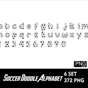 Soccer Alphabet Bundle 6 Set Png Doodle Letters Sport Letters Soccer ...