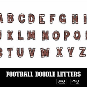 American Football Font PNG SVG Football Letters Alphabet PNG Realistic ...