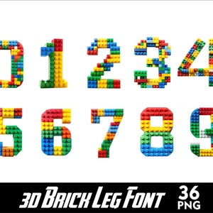 Brick Alphabet Puzzle Font PNG Letters Brick Font Brick Letters and ...