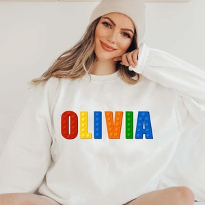 Bundle Bricks Font LEG Puzzle Font 5 Full Colors Set Brick Font Brick ...