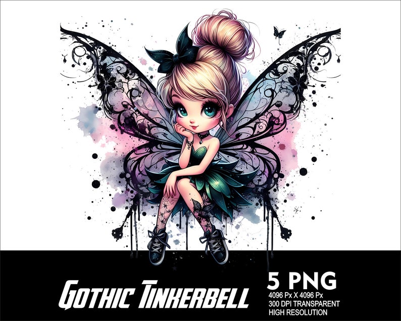 5 PNG Gothic Tinker Fairy PNG Cute Dark Princess Images Splash and ...