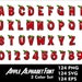 Apple Doodle Alphabet Red Apple Font SVG Green Apple Alphabet Apple ...