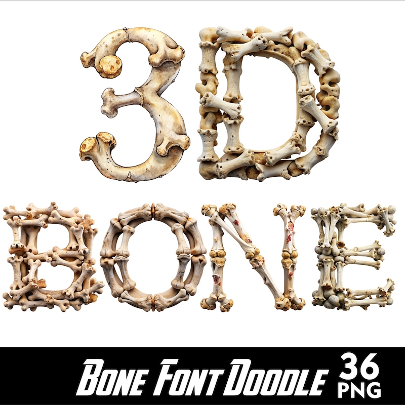 Bone Alphabet - Etsy