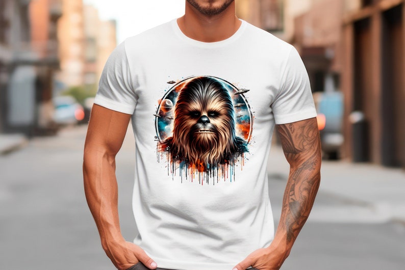 5 PNG Starwars Chewbacca Splash and Watercolor Transparent Png File for ...