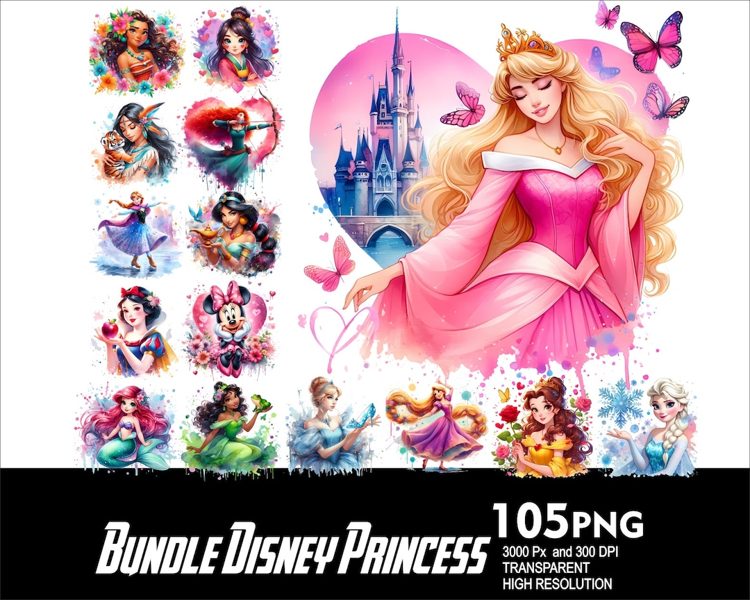 BUNDLE 105 Princess Character in Movies and Superhero PNG Splash ...