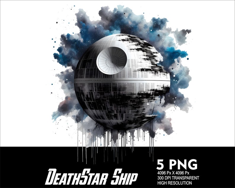 5 PNG Starwars Death Star Ink Splash Transparent Png File for ...