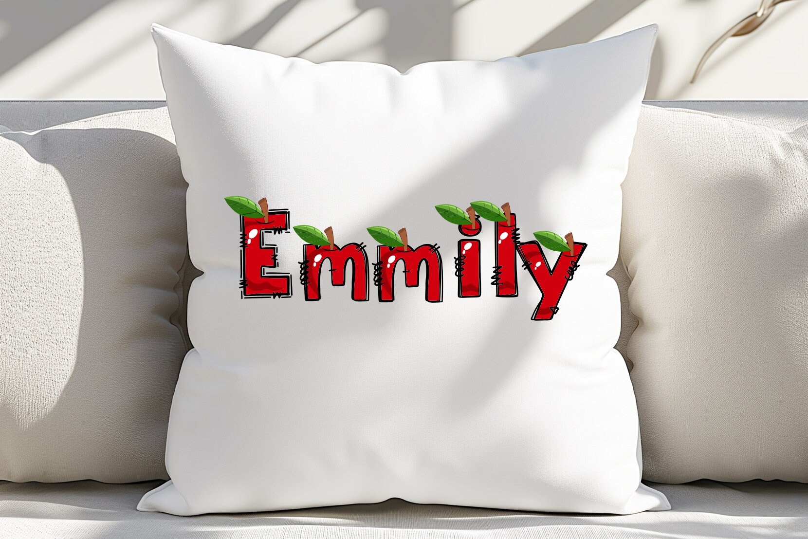 Apple Doodle Alphabet Red Apple Font SVG Green Apple Alphabet Apple ...